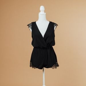 Pants | Romantic Floral Low Cut Deep V Romper | Poshmark